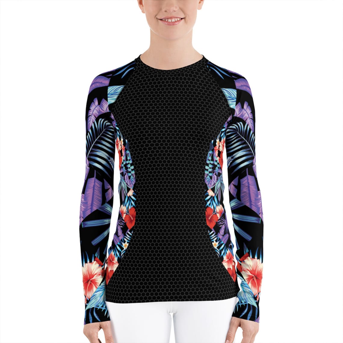 Women's Long Sleeve Rash Guard Bird of Paradise Hawaii - Etsy