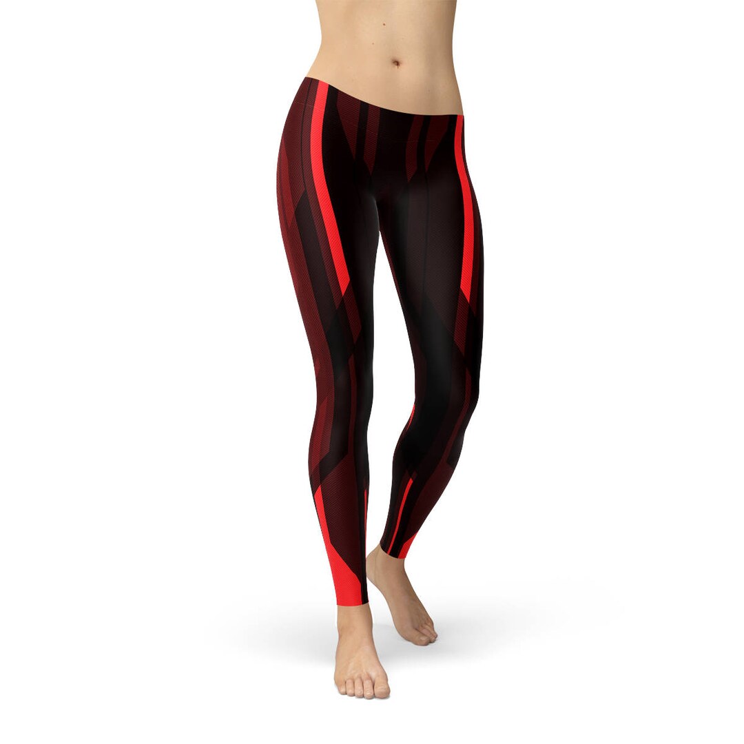 Tron Red Running Leggings Leggings deportivos, medias de running ...