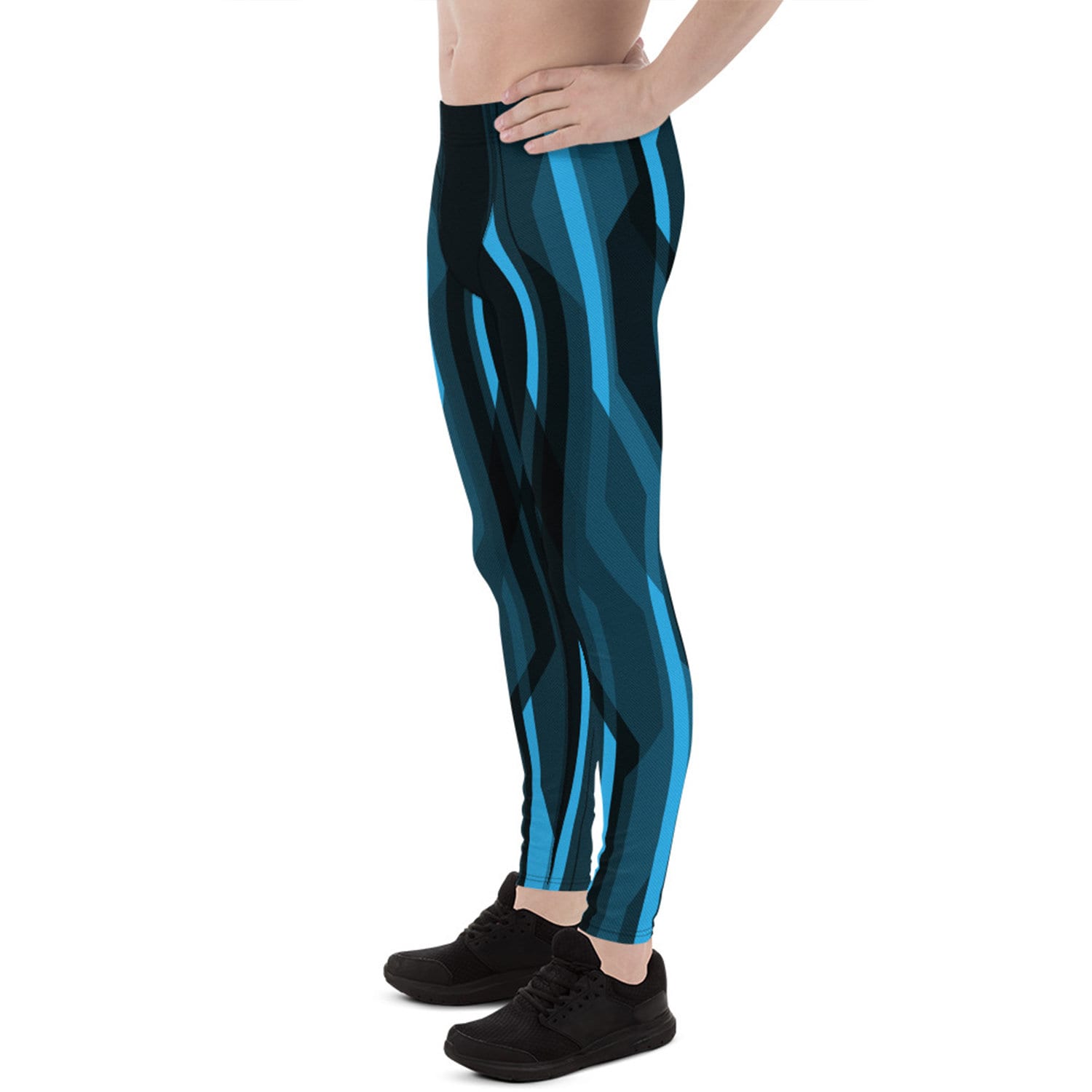 Mens Blue Tron Leggings - Futuristic Workout Pants - Etsy