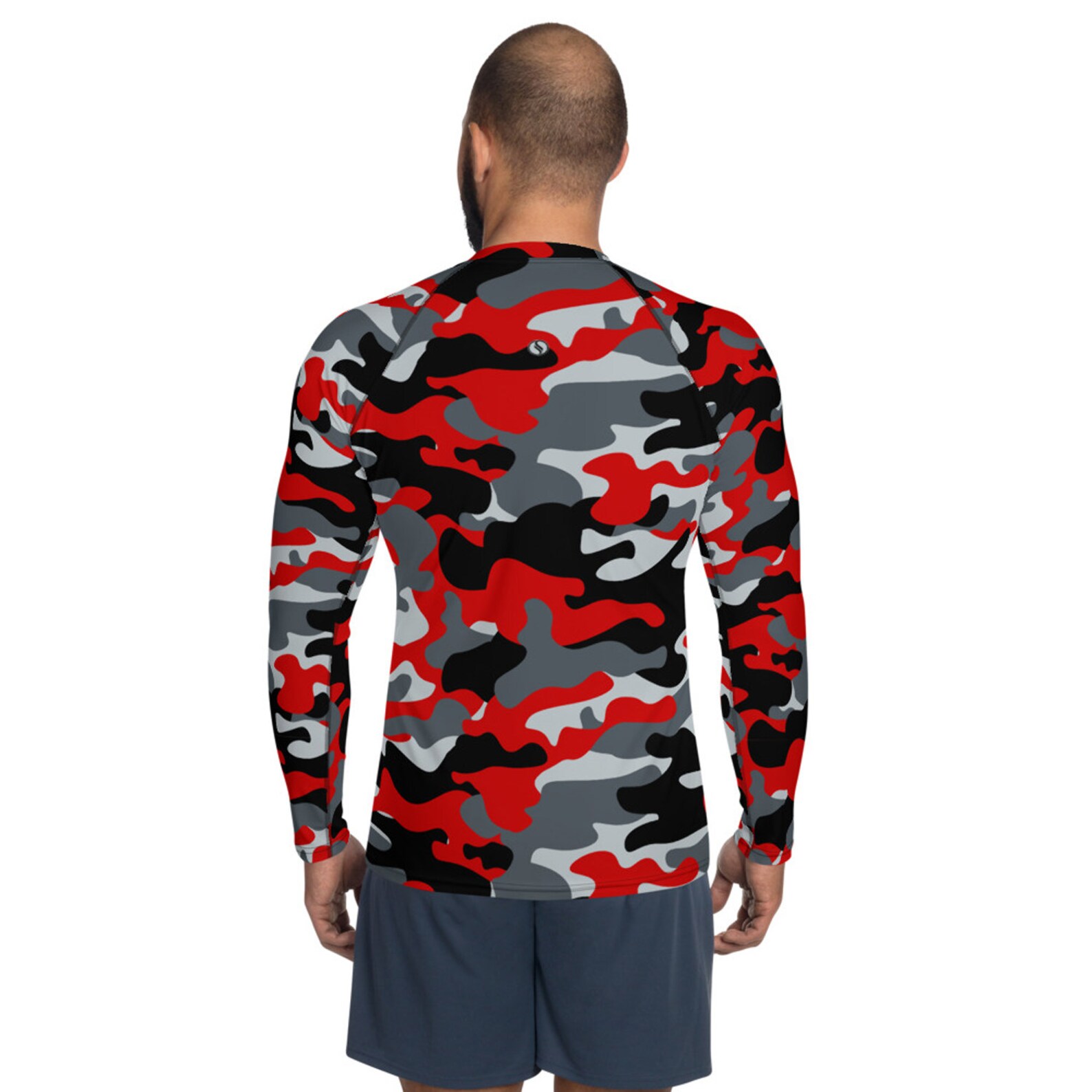 Red Camouflage Rash Guard for Men Long Sleeve Rash Guards W - Etsy