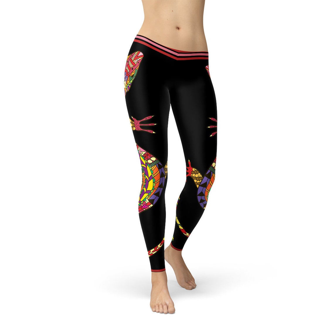 Rainbow Lizard Leggings Lizard Tights Lizard Yoga Pants - Etsy
