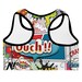 Comic Book Strip Padded Sports Bra for Women Pop Art Pattern Print for ...