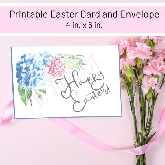 Printable Blank Easter Card / Digital Easter Cards / Easter | Etsy
