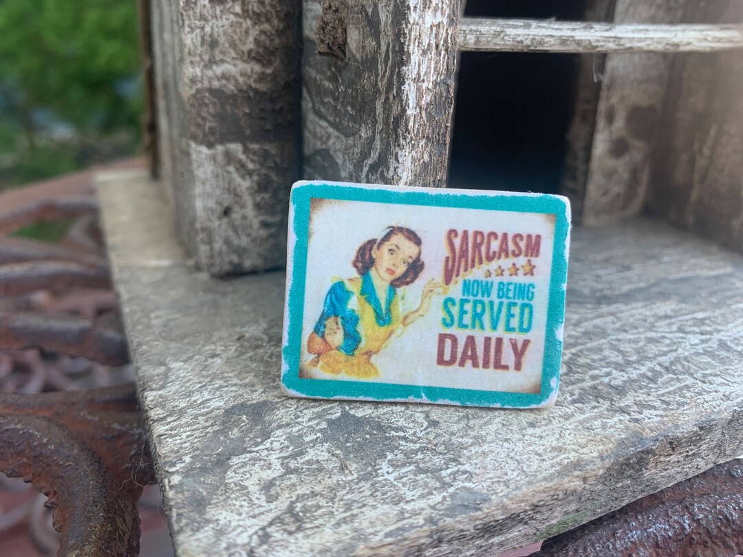 Miniature Vintage Dollhouse Sign / Dollhouse Decor / Vintage Sign ...