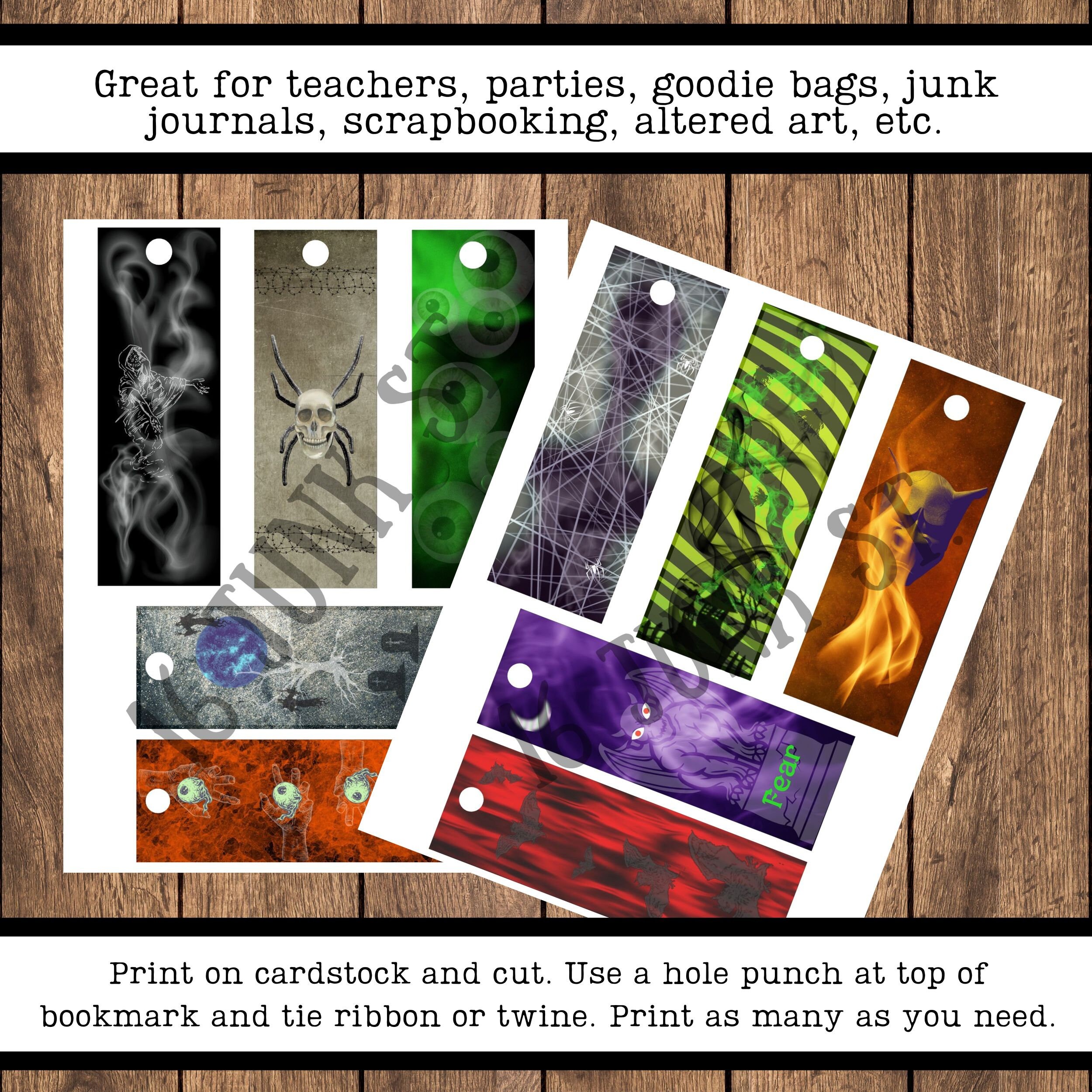Spooky Halloween Printable Bookmarks / Scary Bookmarks / Teachers ...