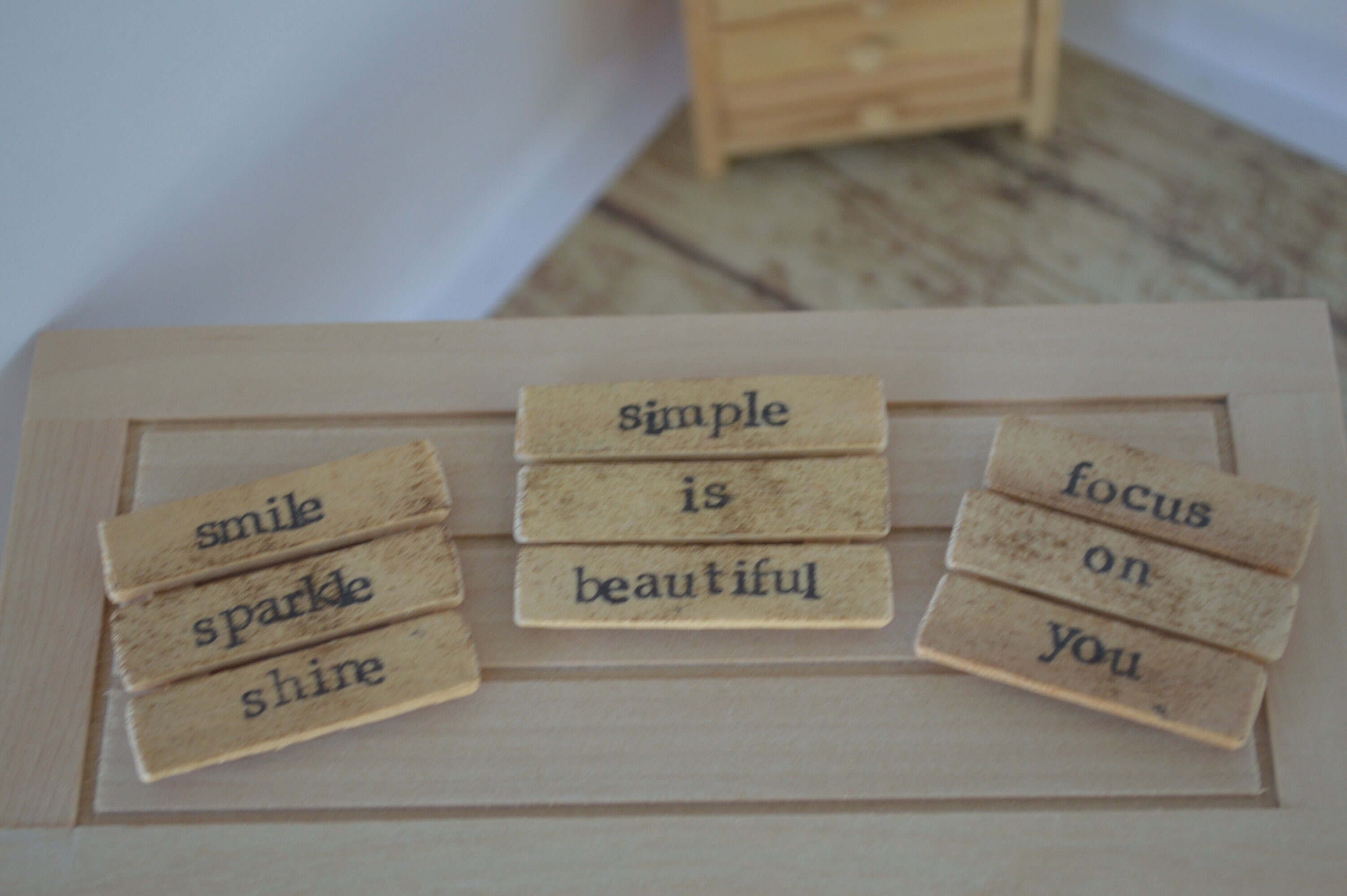 Wooden Dollhouse Signs / Inspirational Dollhouse Signs / Miniature ...