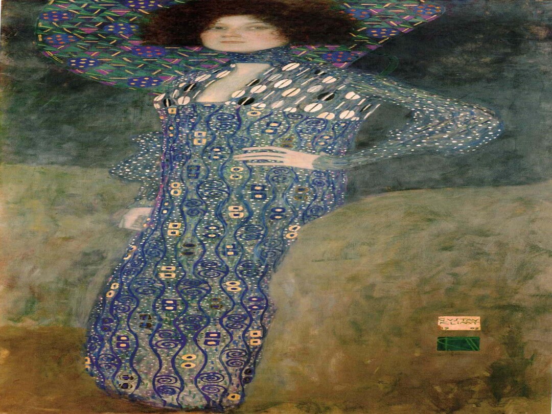 Gustav Klimt: "portrait of Emilie Floge", Extremely Rare Original ...