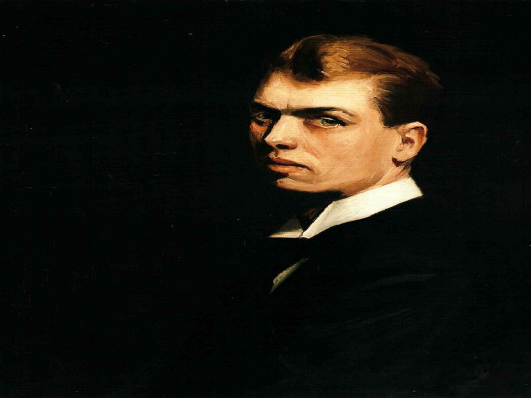 Edward Hopper: “self-portrait, 1906", Extremely Rare Vintage Bookplate ...