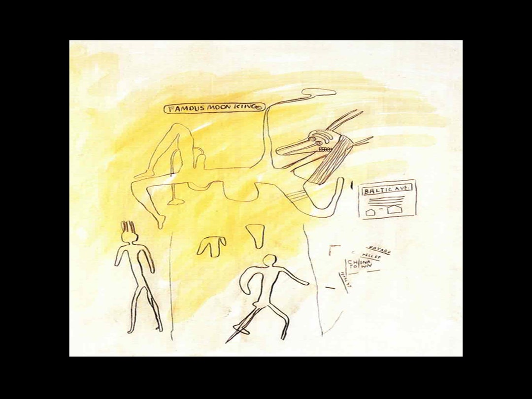 Jean-michele Basquiat: "famous Moon King", Extremely Rare Original ...