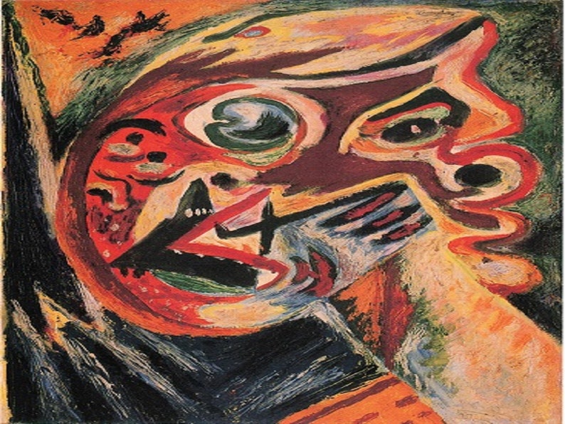 Jackson Pollock: “orange Head", Extremely Rare Original Bookplate Print ...