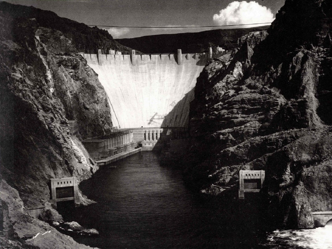 Ansel Adams: “boulder Dam, 1941", Extremely Rare Full-page Bookplate ...