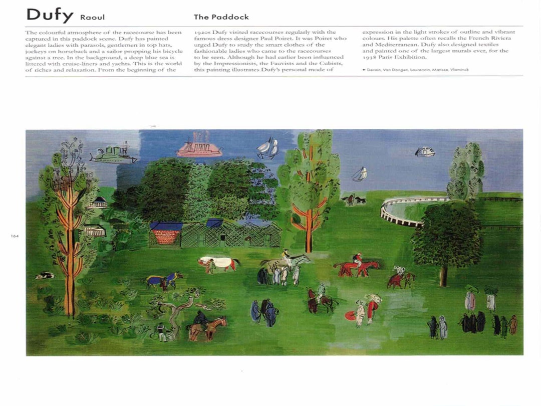 Raoul Dufy: “the Paddock", Extremely Rare Original Bookplate Print ...