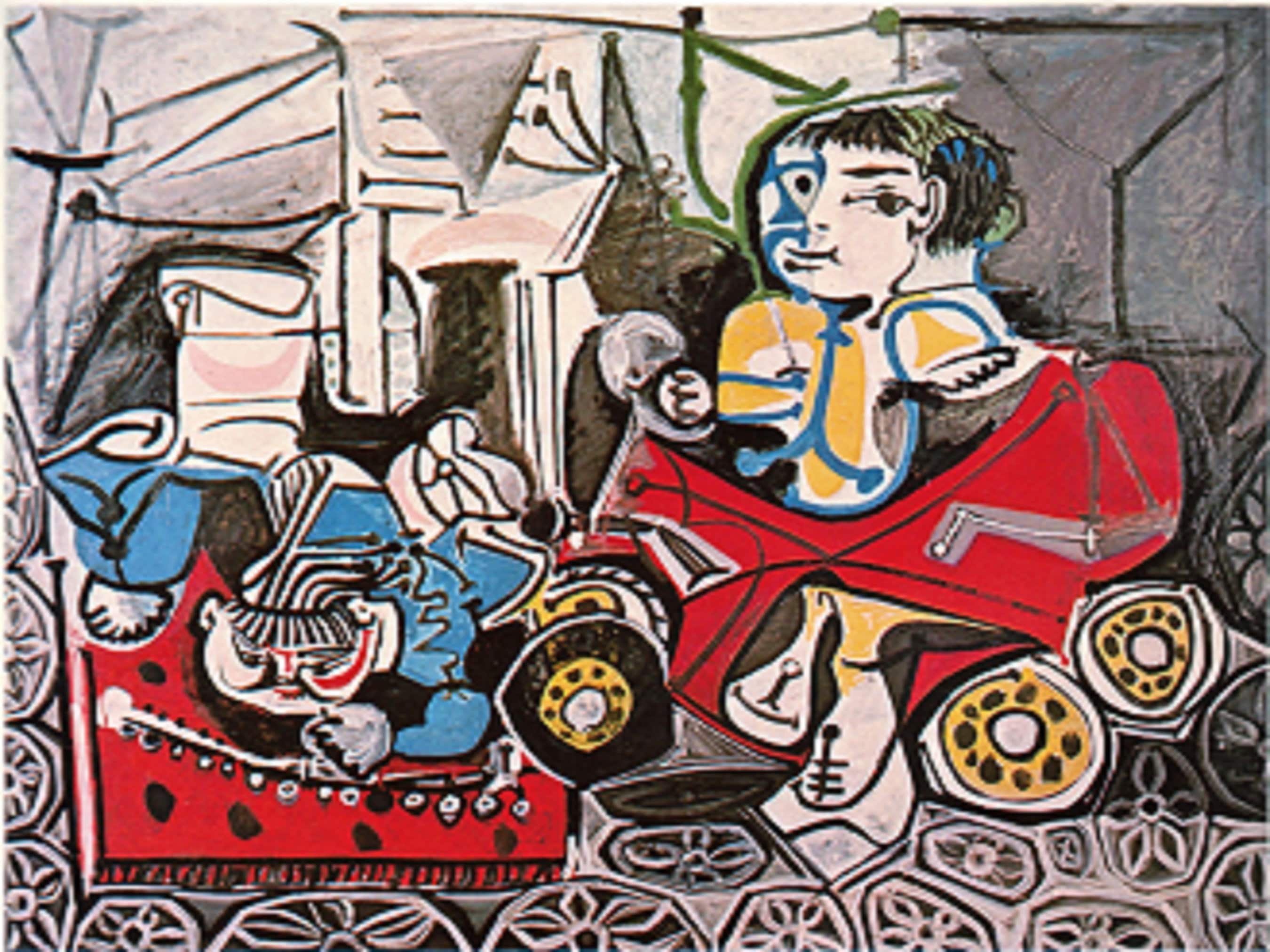 Pablo Picasso: "claude and Paloma at Play", Extremely Rare Vintage ...