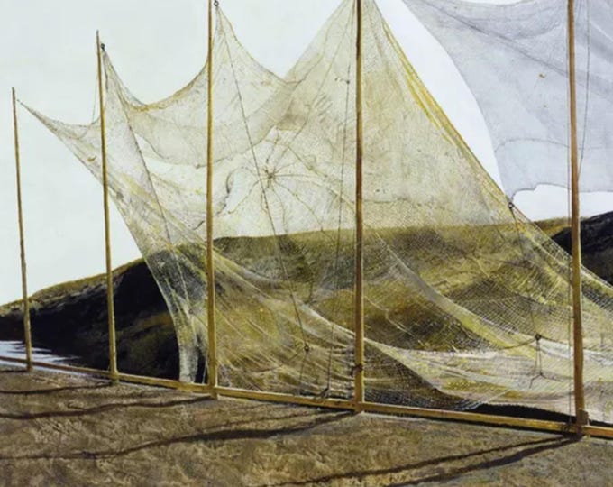 Andrew Wyeth: "pentecost", Extremely Rare Original Full-page Bookplate ...