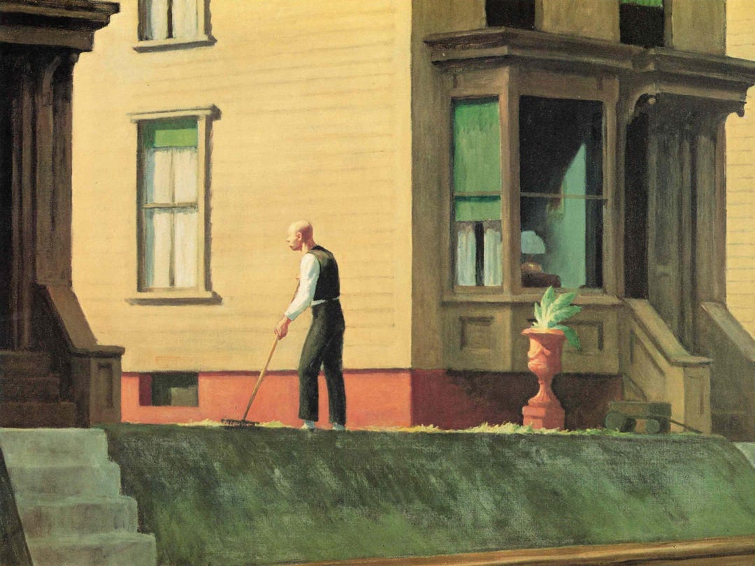 Edward Hopper: “pennsylvania Coal Town", Extremely Rare Vintage ...