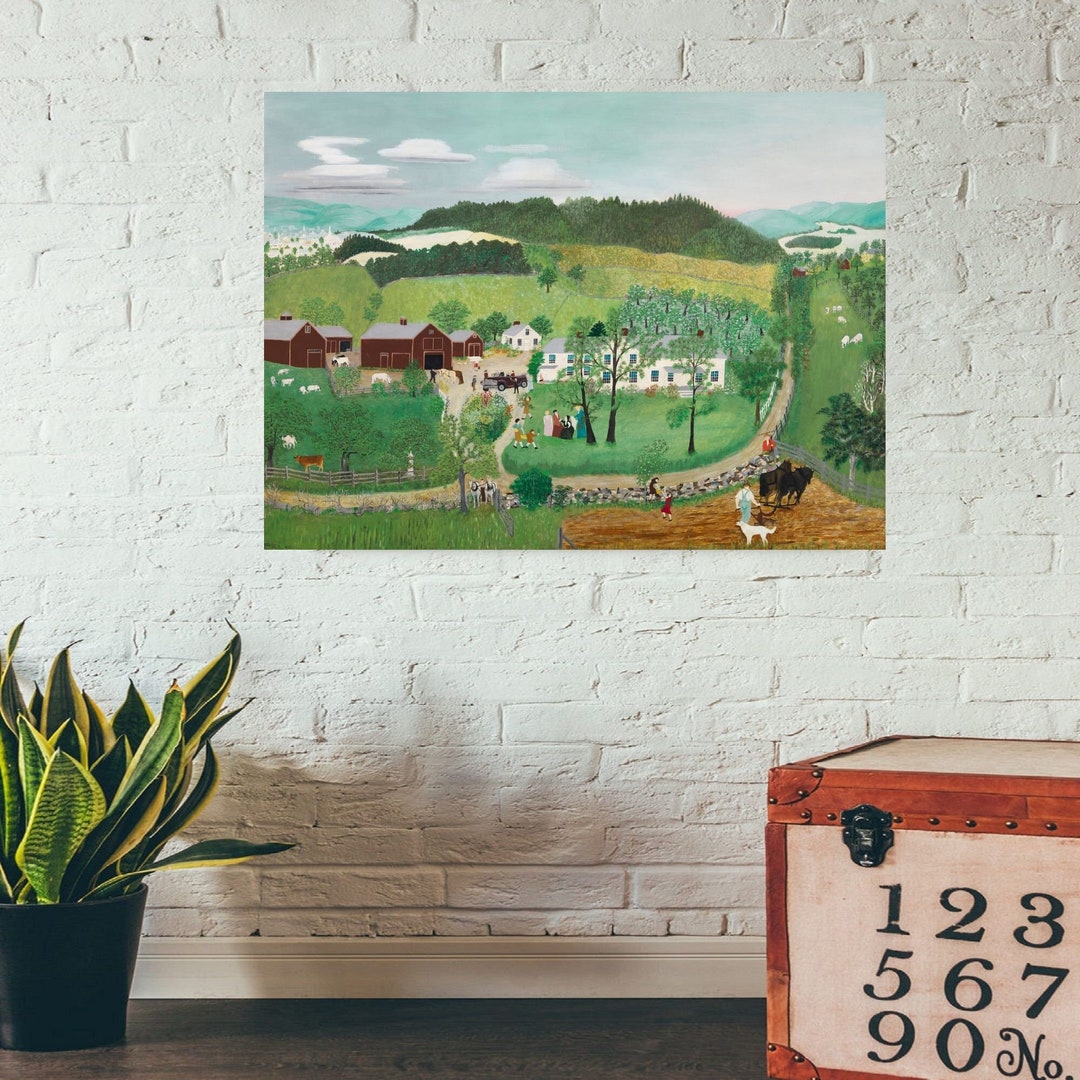 Giclée Fine Art Print; "grandma Moses Goes to the Big City" by Grandma ...