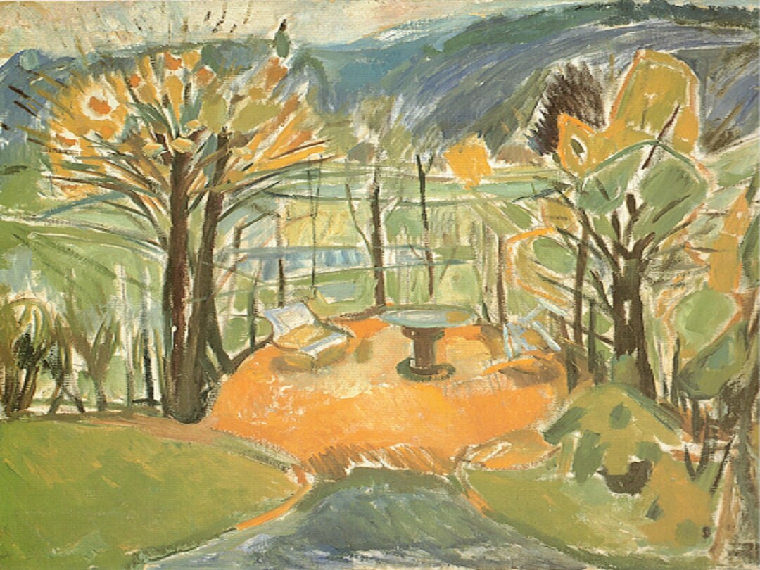 Edvard Munch: "the Garden Pavilion in Late Autumn", Extremely Rare ...