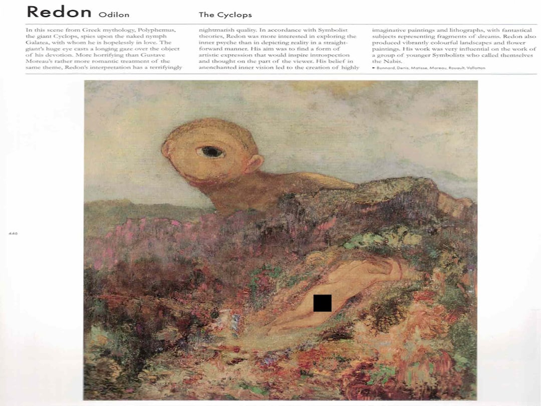 Odilon Redon: “the Cyclops", Extremely Rare Original Bookplate Print ...