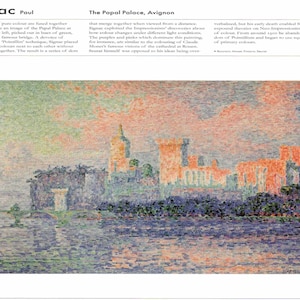 Paul Signac: “the Papal Palace, Avignon", Extremely Rare Original ...