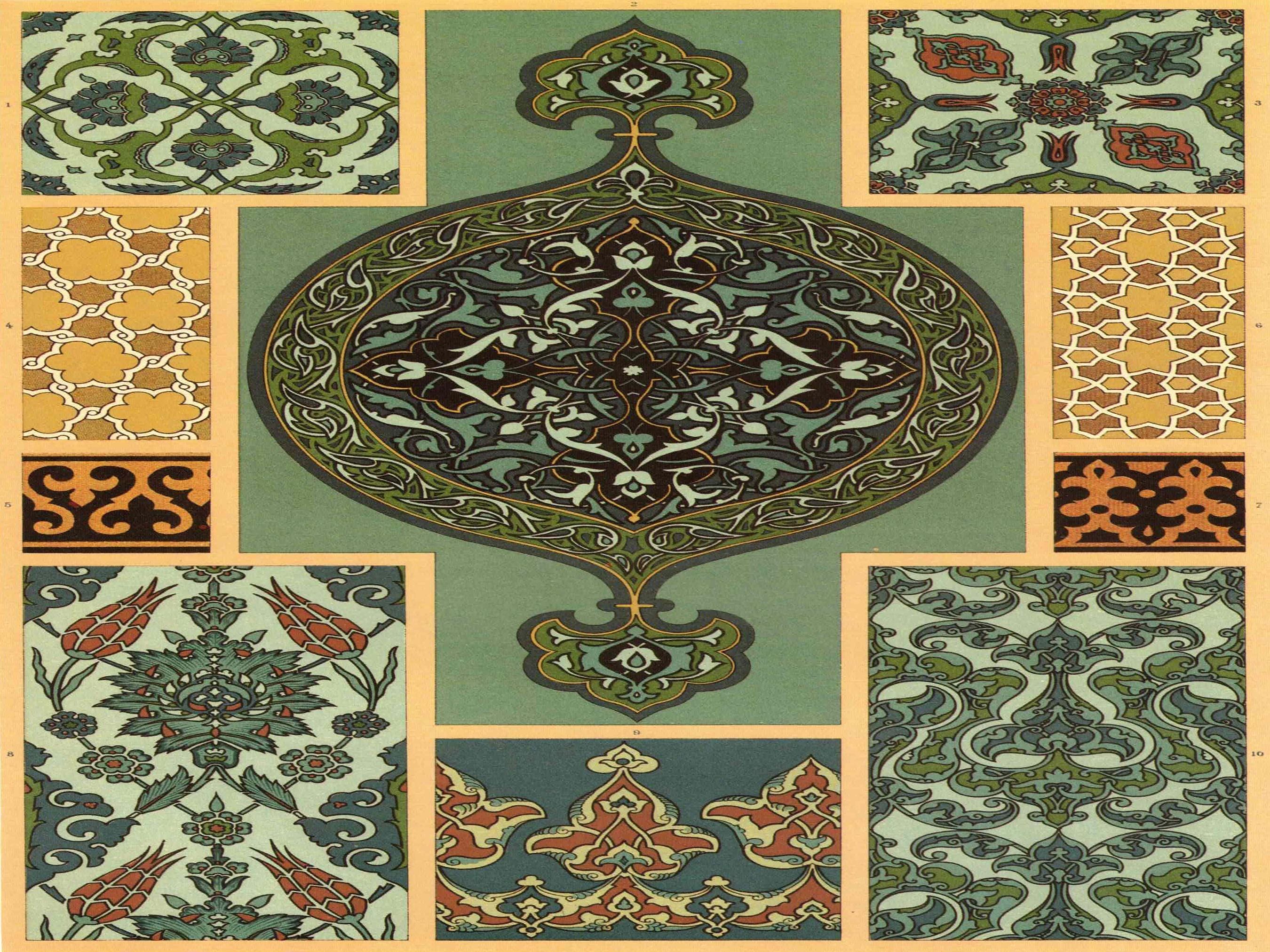 Turkey: Motifs From Wall Tiles, Wood and Enameled Terra-cotta ...
