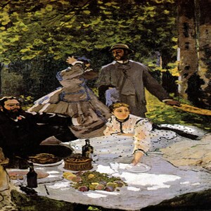 Claude Monet: “the Picnic", Very Rare Vintage Bookplate Print, Painting ...