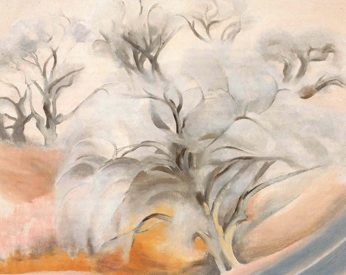 Georgia O’keeffe: "grey Tree by the Road", Extremely Rare Vintage ...