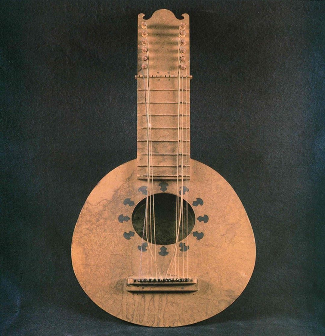Maxfield Parrish: “lute; Wooden String Lute Crafted by Maxfield Parrish ...