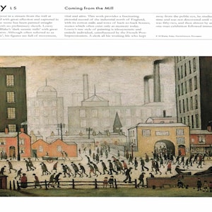 LS Lowry: “coming From the Mill", Extremely Rare Original Bookplate ...