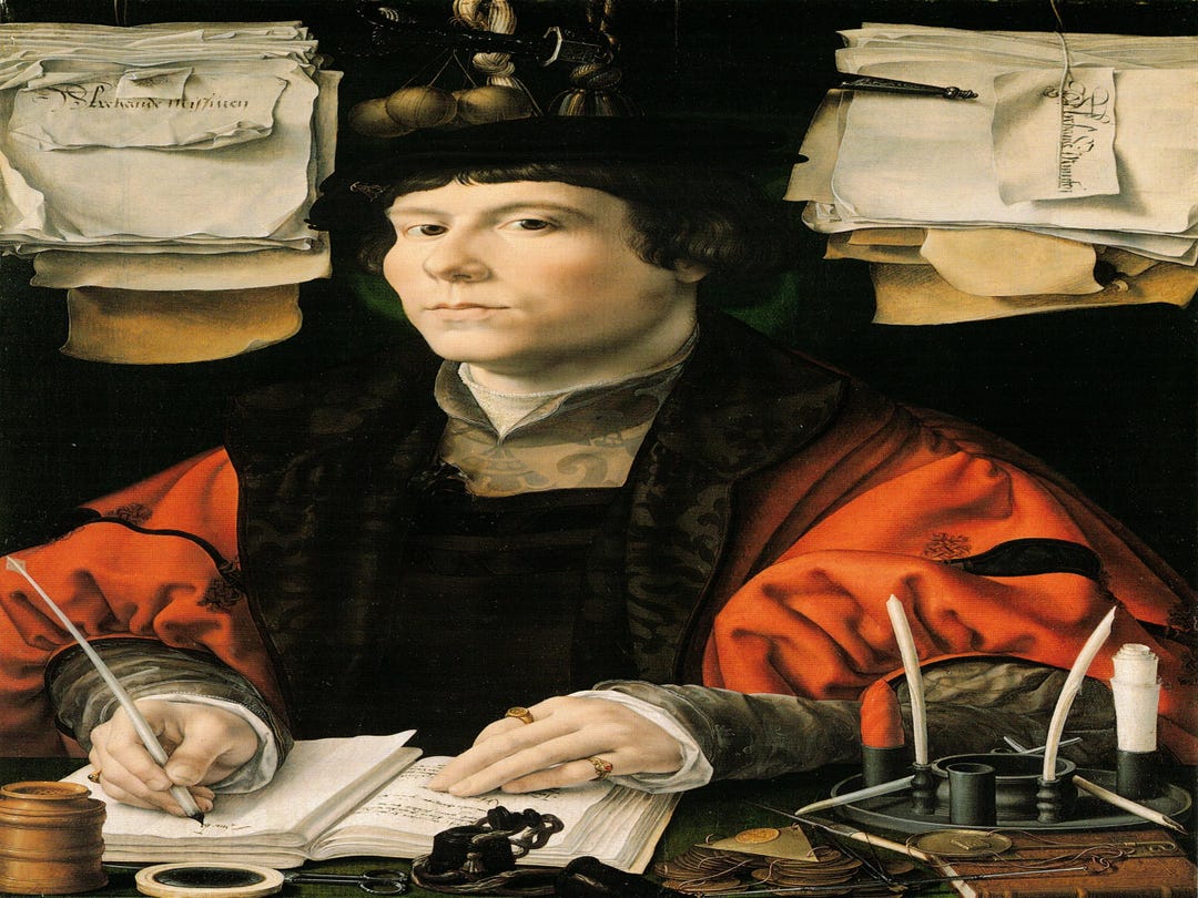Jan Gossaert: “portrait of A Merchant", Extremely Rare Original ...