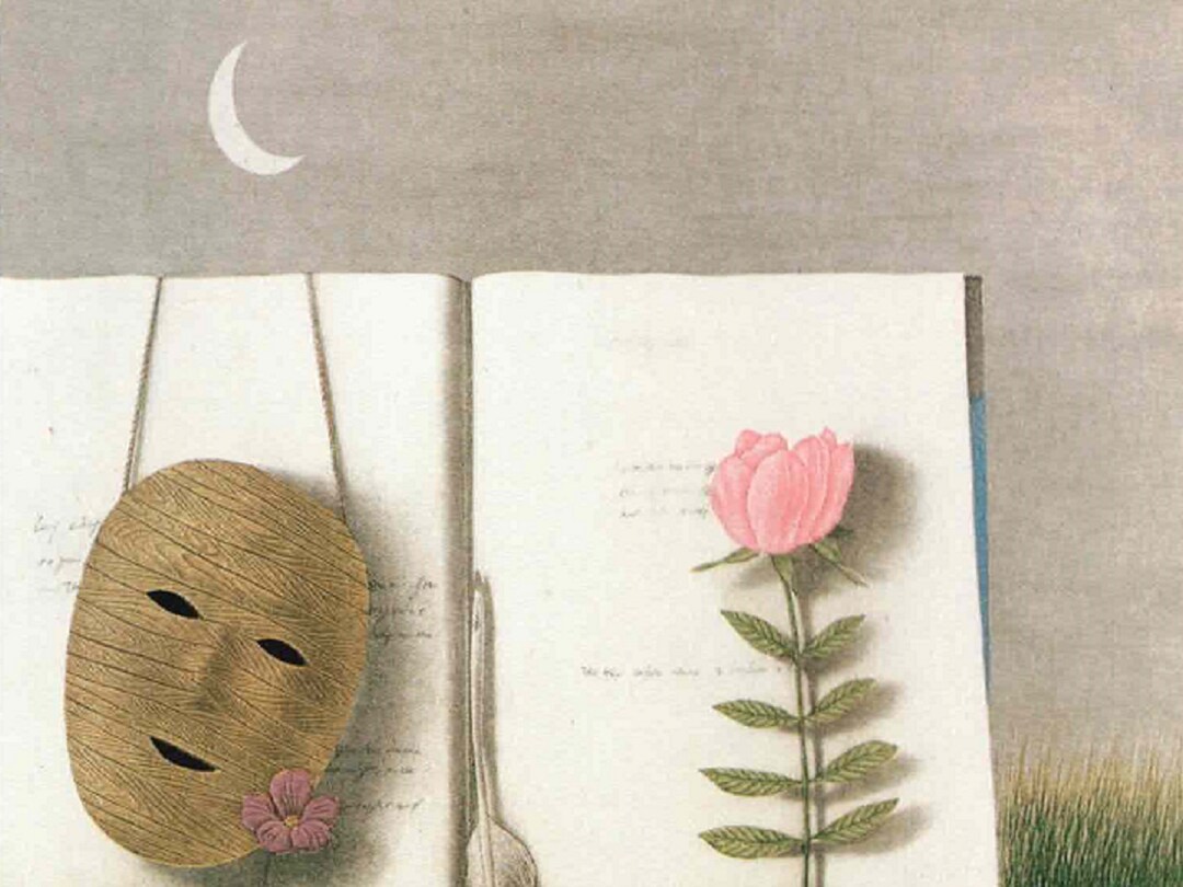 K.B. Hwang: mask, Extremely Rare Original Vintage Bookplate Print ...