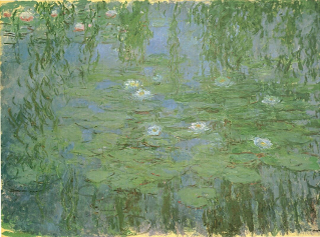 Claude Monet: "blue Water Lilies", Extremely Rare Original Vintage ...