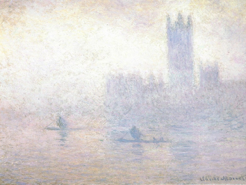 Claude Monet: houses of Parliament Fog Effect Very - Etsy
