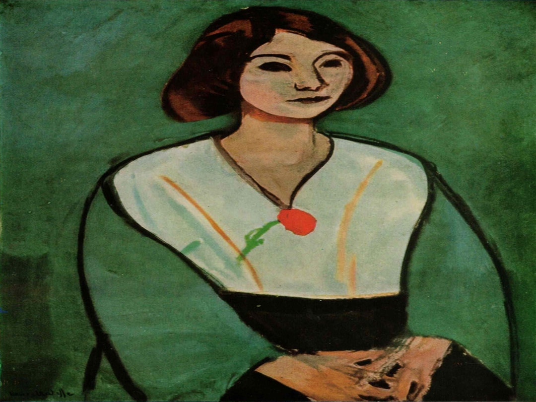 Henri Matisse: "girl in A Green Dress", Extremely Rare Vintage ...