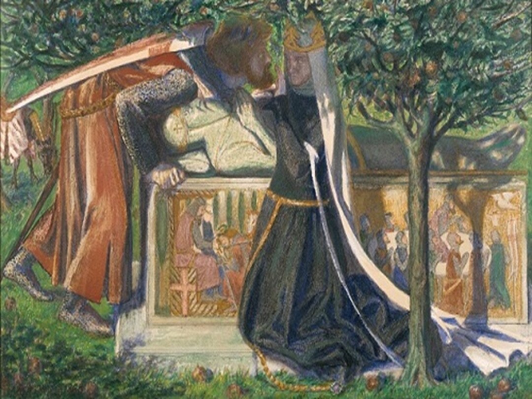Dante Gabriel Rossetti: “arthur’s Tomb; Launcelot and Guinevere ...