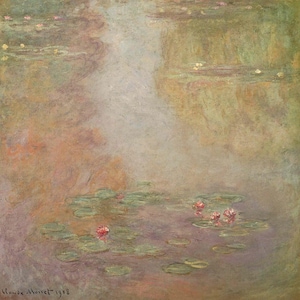 Claude Monet: “water Lilies, 1908", Extremely Rare Vintage Bookplate ...