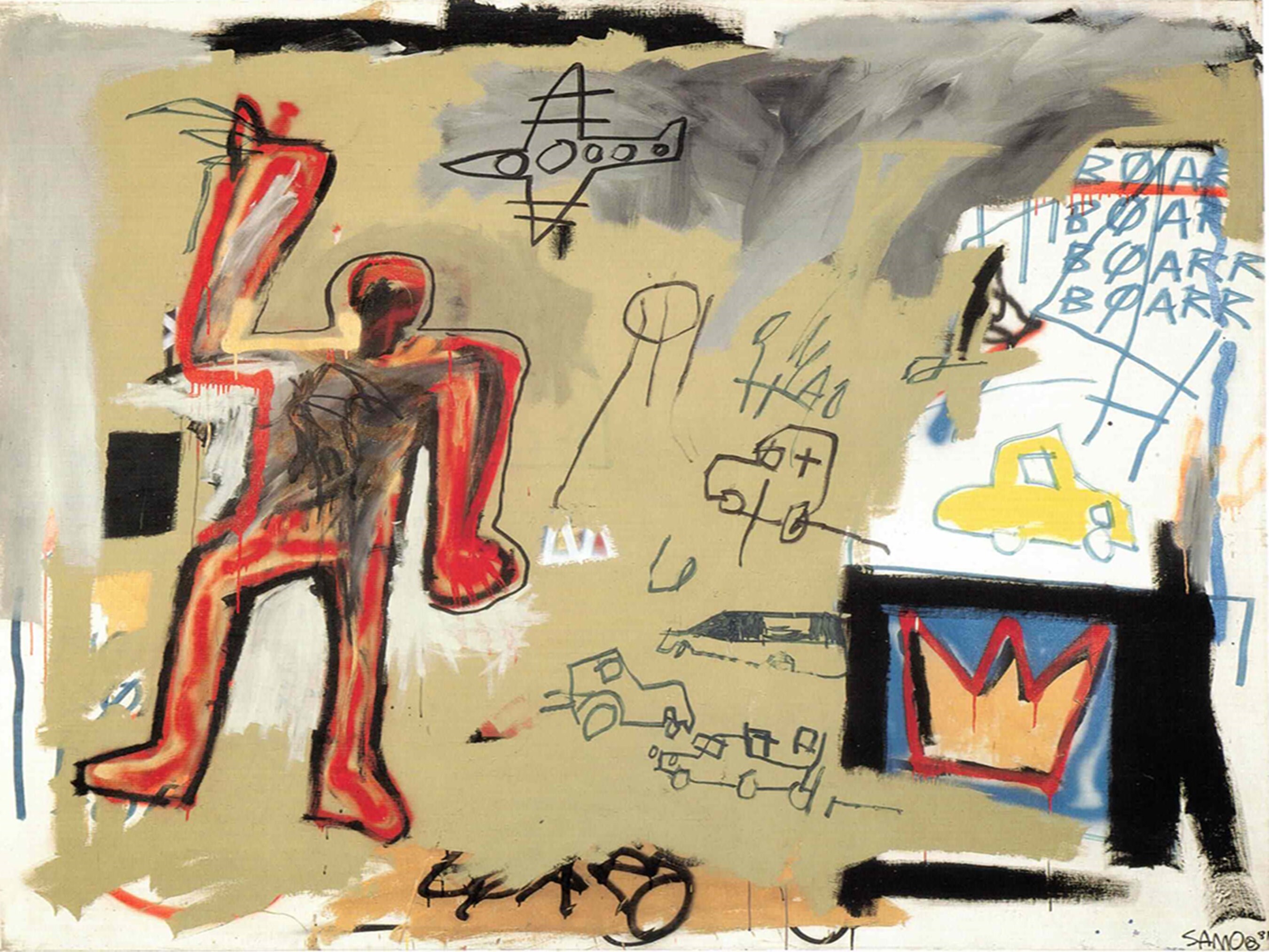 Jean-michele B.: “red Man", Extremely Rare Original Bookplate Print ...