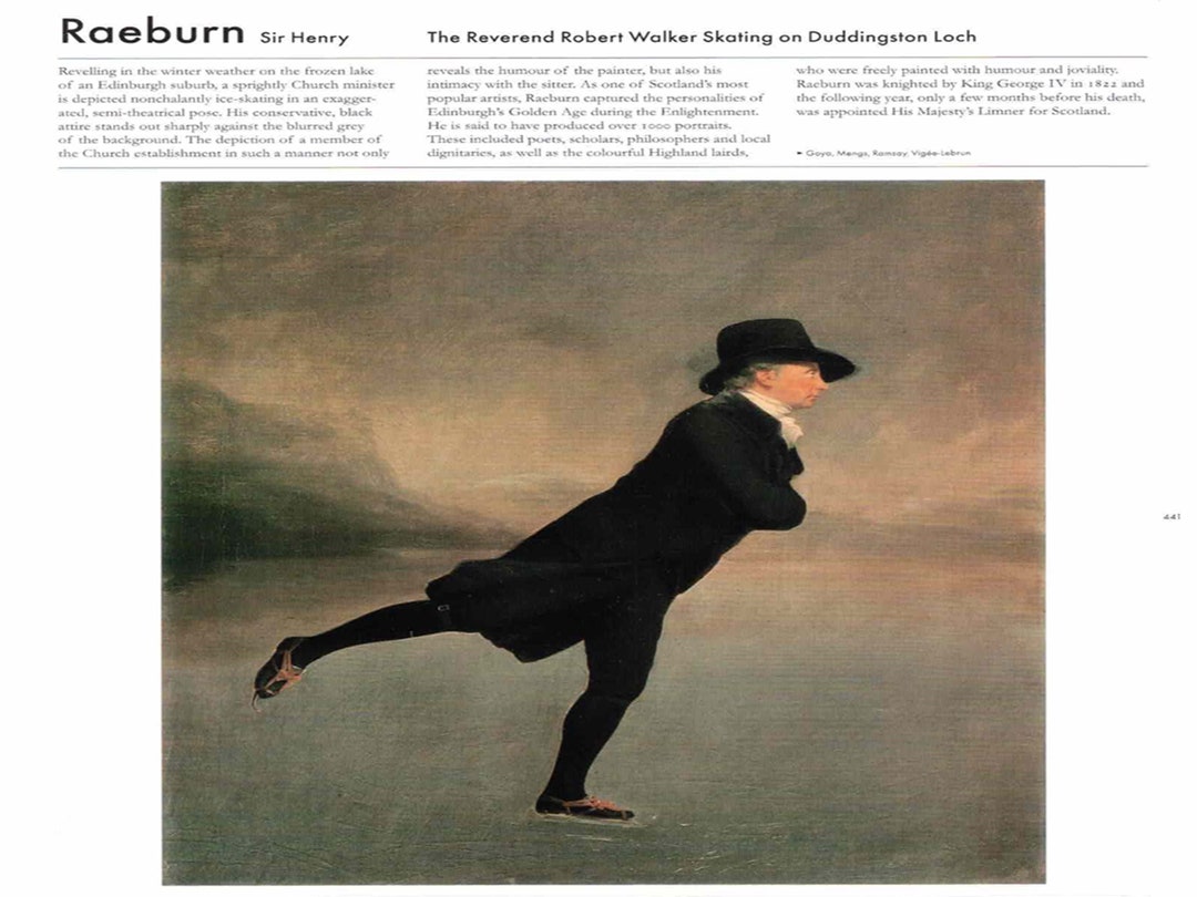 Sir Henry Raeburn: “the Reverend Robert Walker Skating", Extremely Rare ...