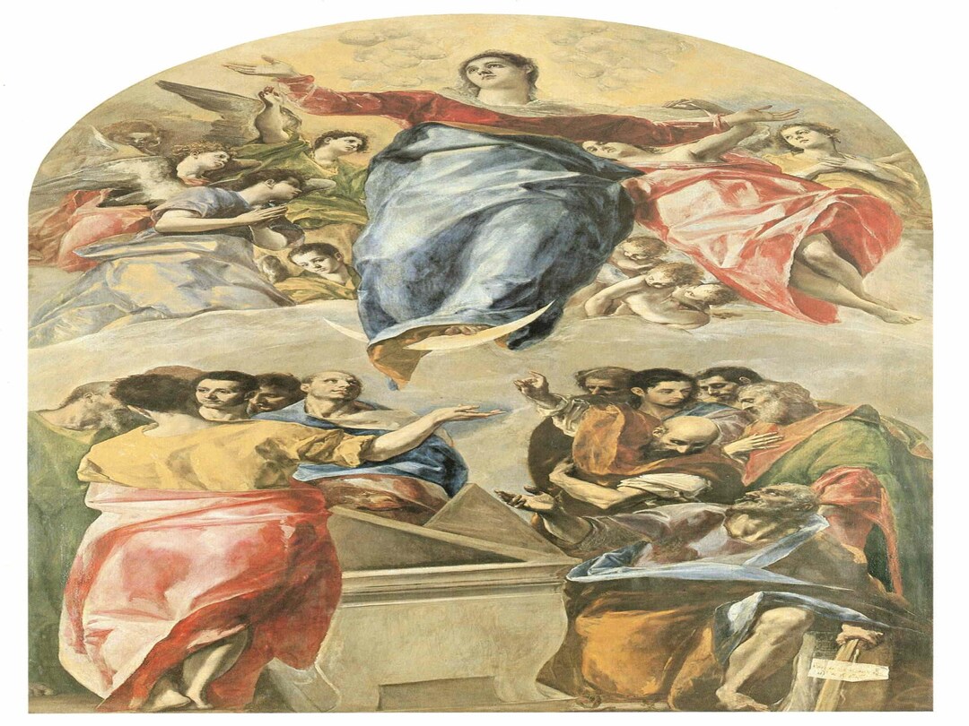 El Greco: "assumption of the Virgin", Extremely Rare Original Vintage ...