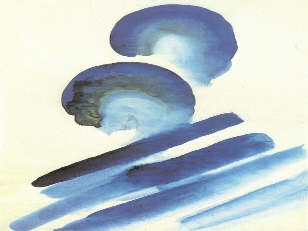 Georgia O'keeffe: “blue II”, Extremely Rare Vintage Bookplate Print ...