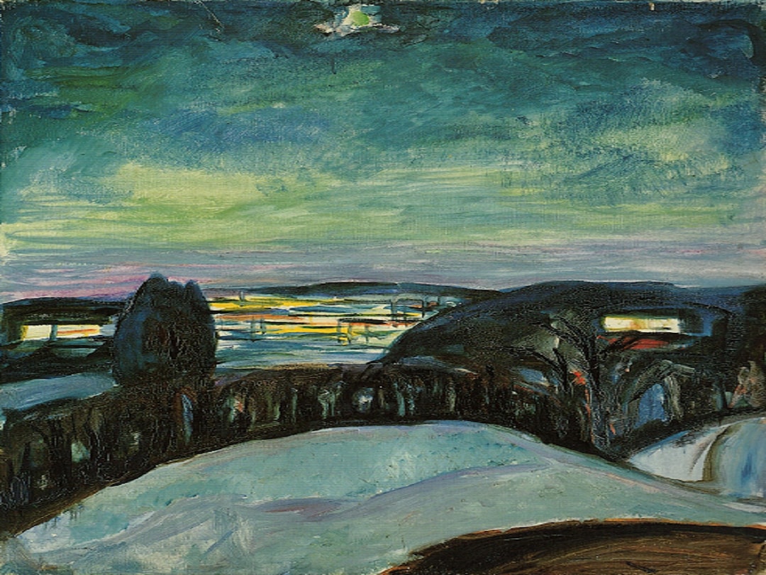 Edvard Munch: “starry Night III”, Extremely Rare Original Bookplate ...