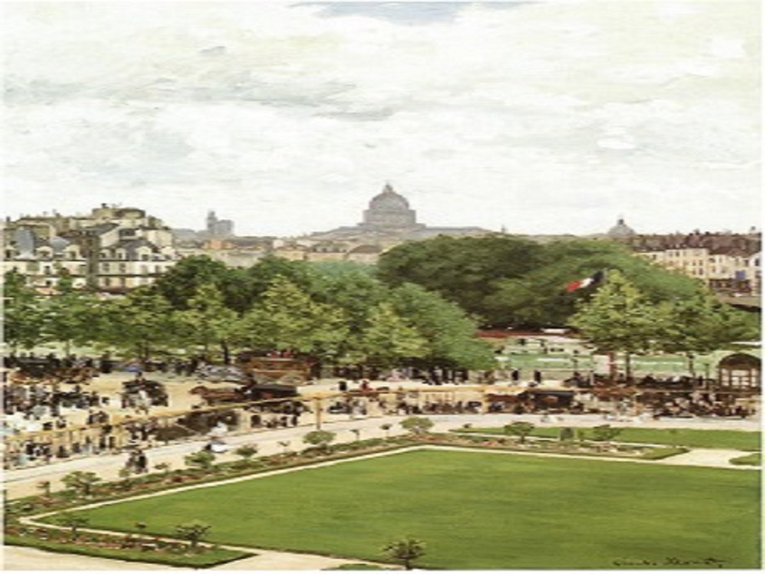 Claude Monet: “garden of the Princess, Louvre", Very Rare Vintage Bookplate Print, Painting ...