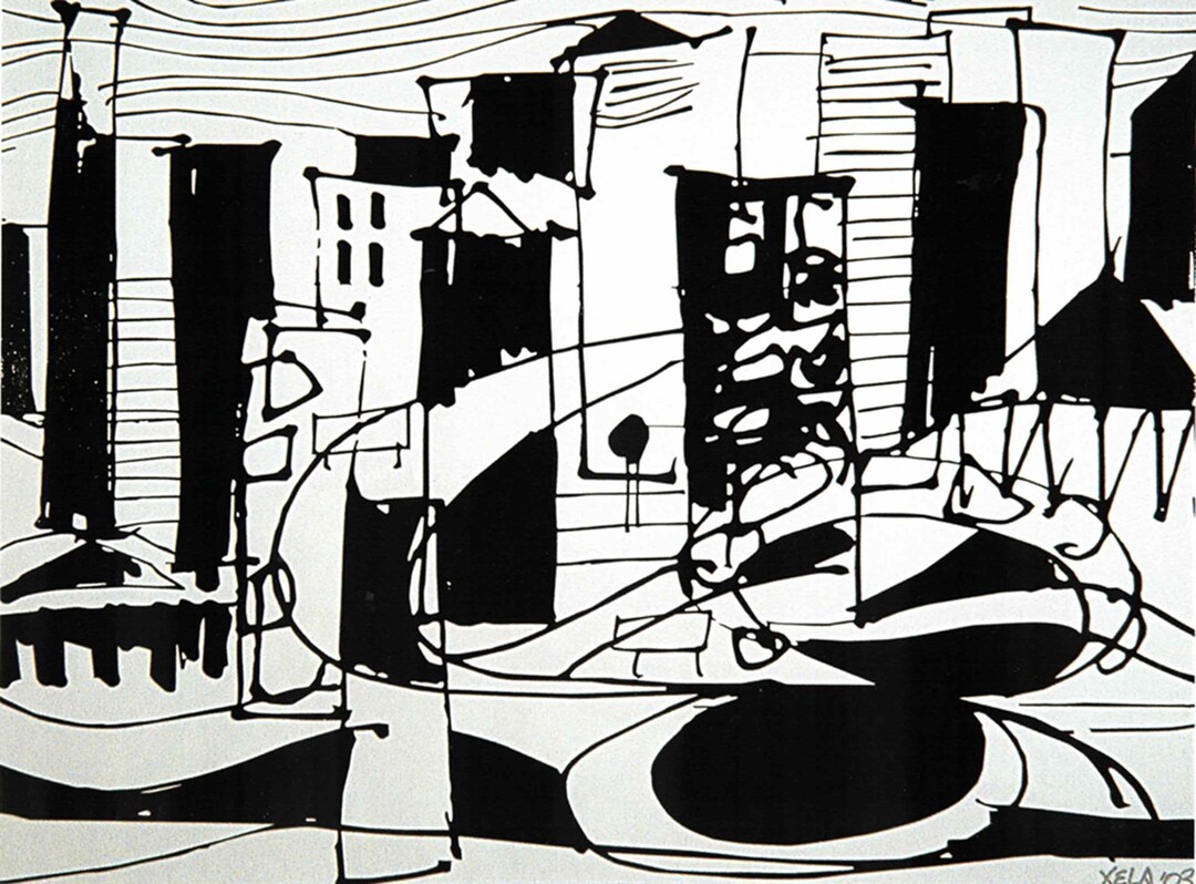 XELA: "midtown”, Extremely Rare Original Vintage Bookplate Print ...