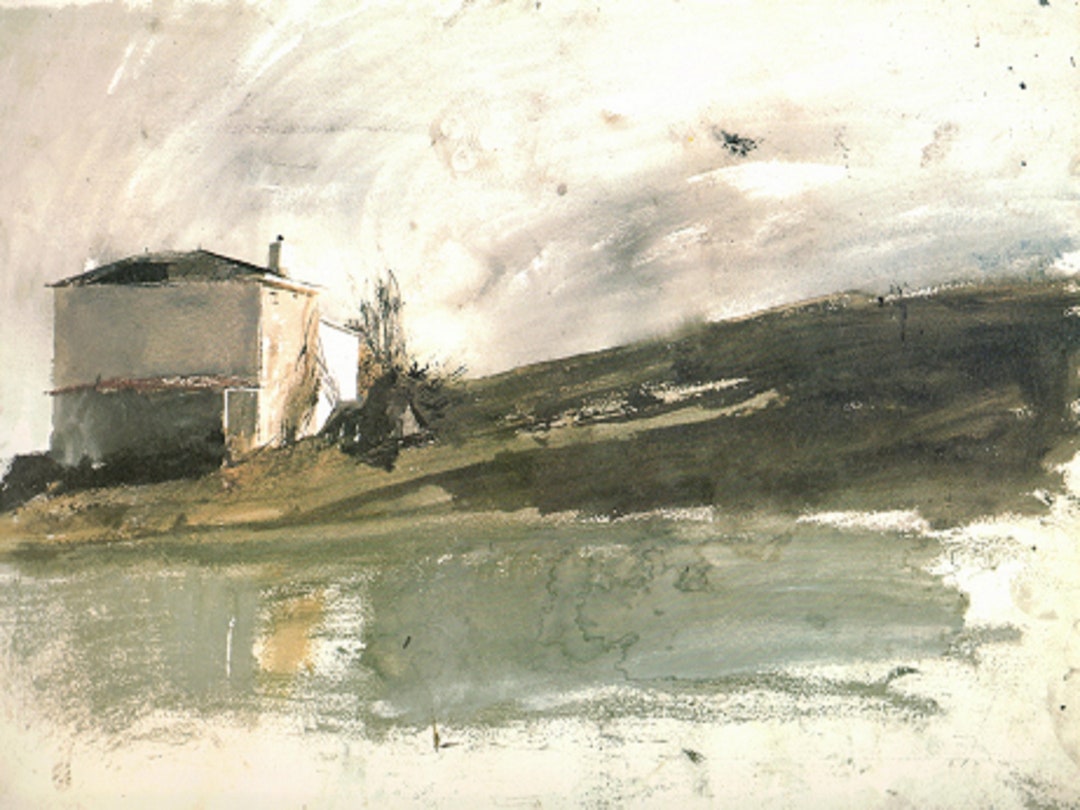 Andrew Wyeth: “untitled, 1957 Ii", Extremely Rare Vintage Bookplate ...