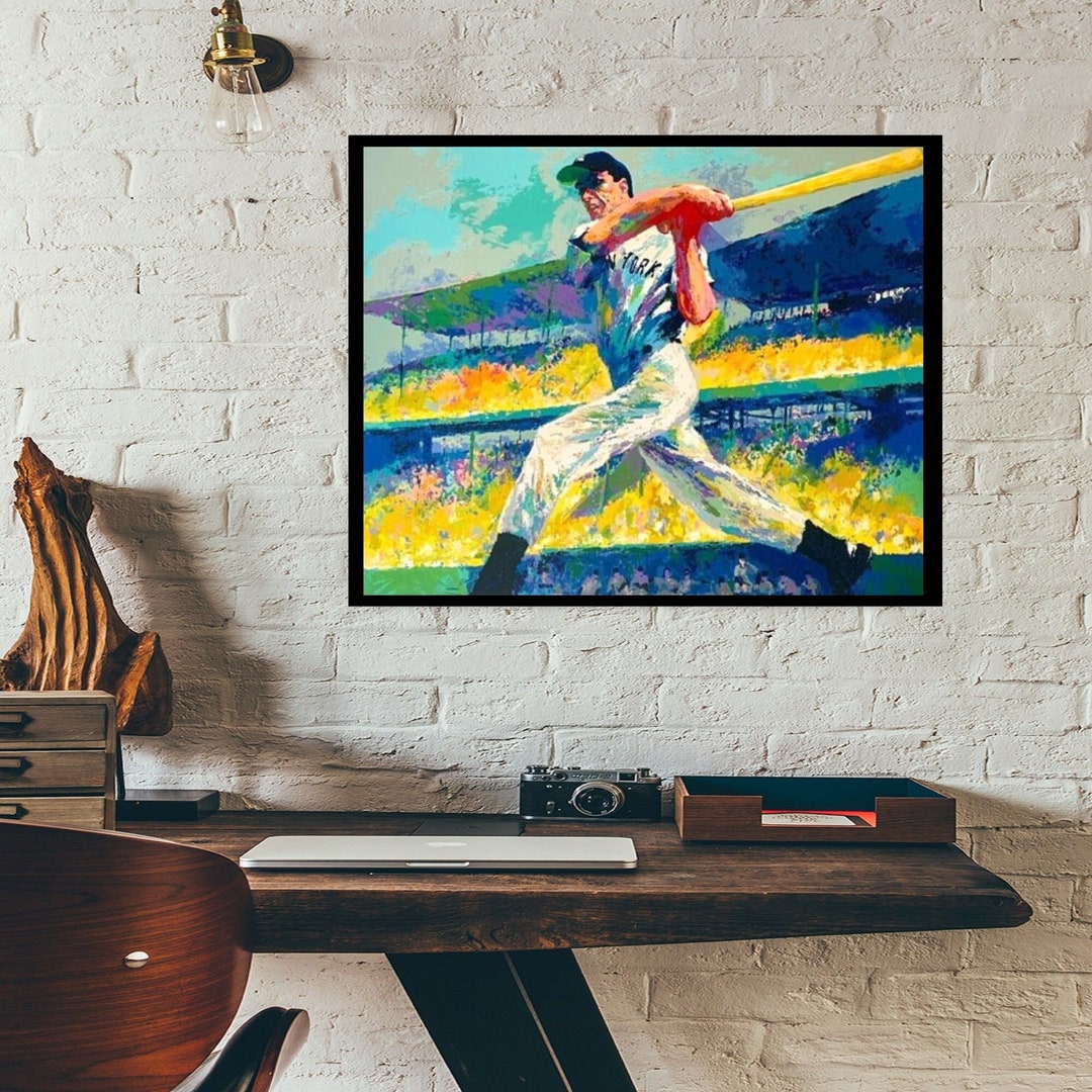 Giclée Fine Art Print; "joe Dimaggio" by Leroy Neiman; Fine Art Print ...