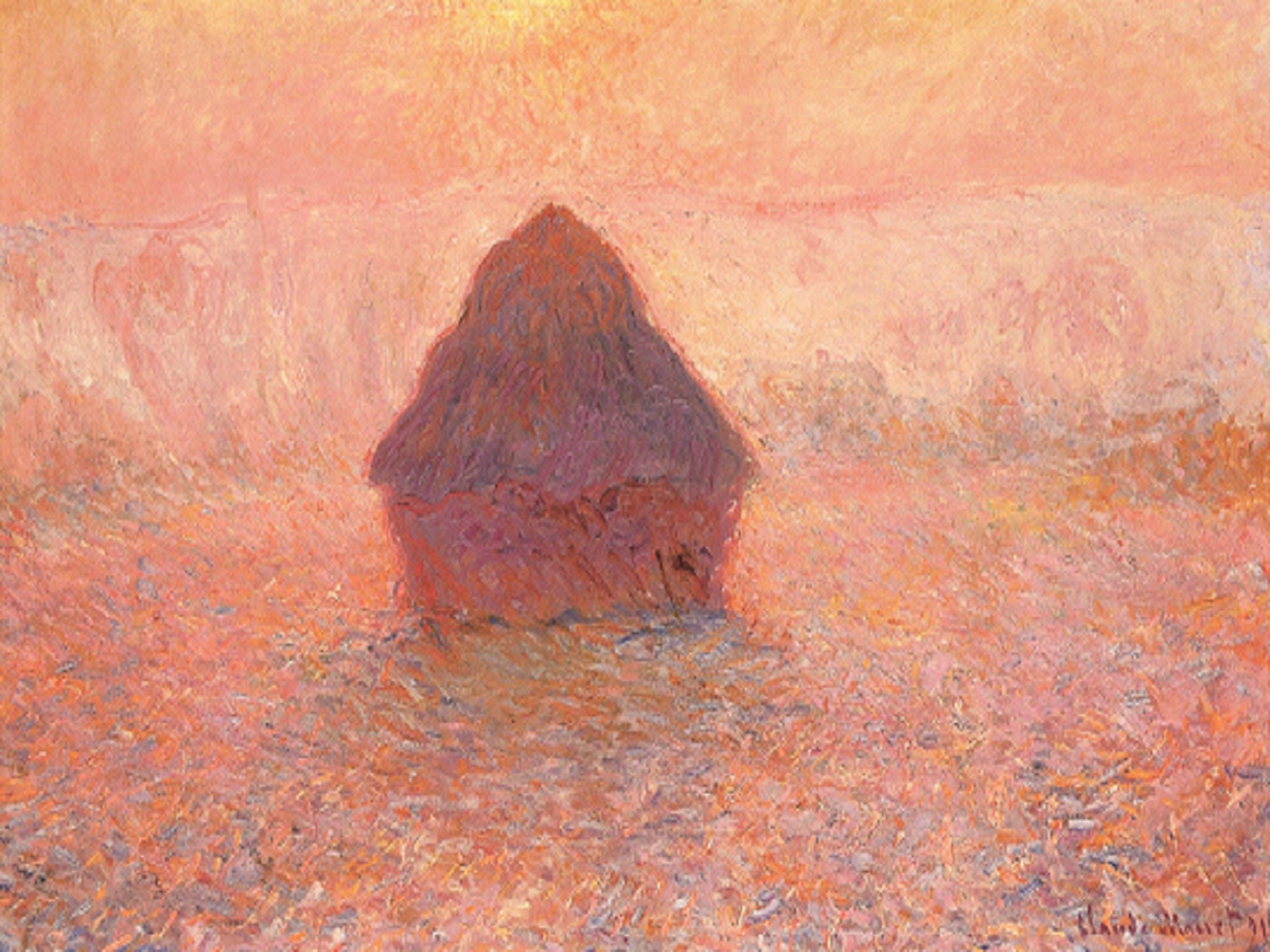 Wheatstack Sun In The Mist
