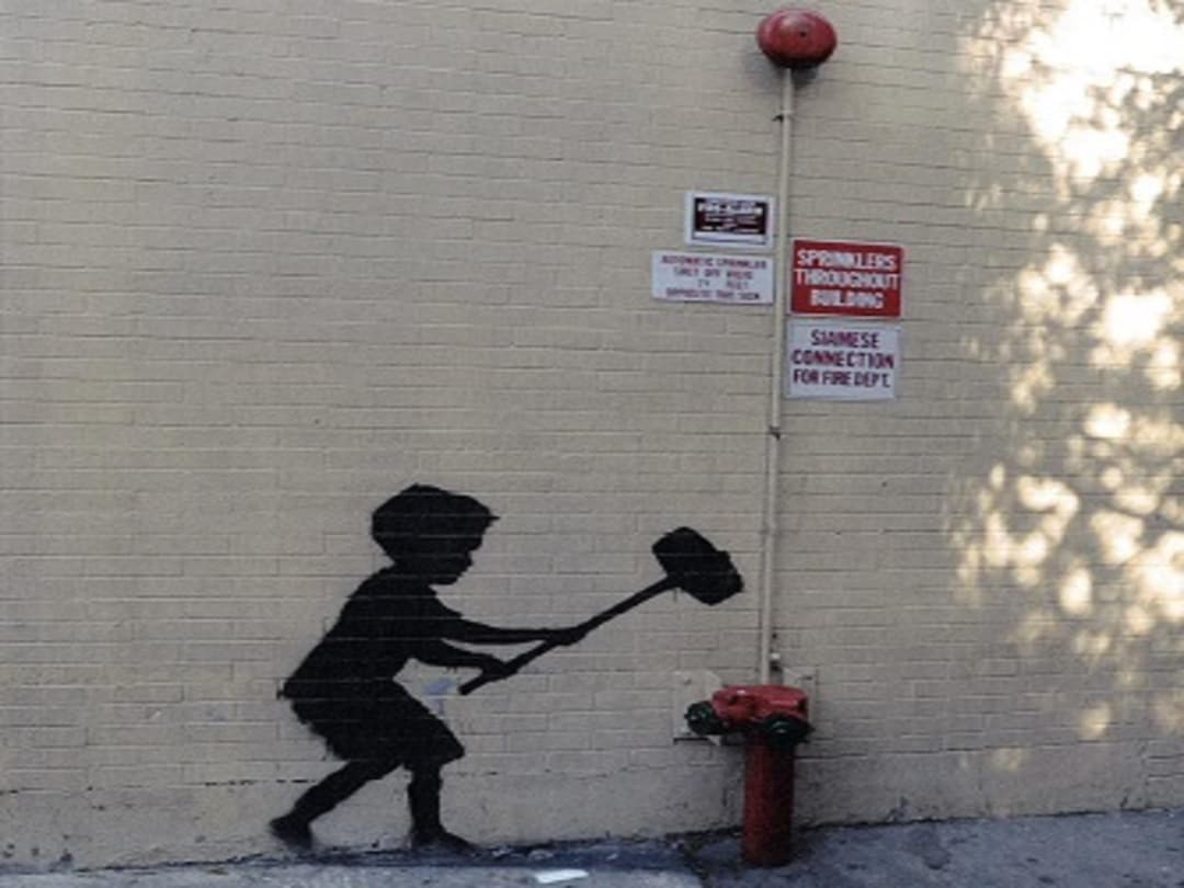 Banksy: “hammer Boy", Extremely Rare New Bookplate Print. Banksy ...