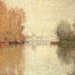 Claude Monet: “autumn on the Seine", Extremely Rare Vintage Bookplate ...