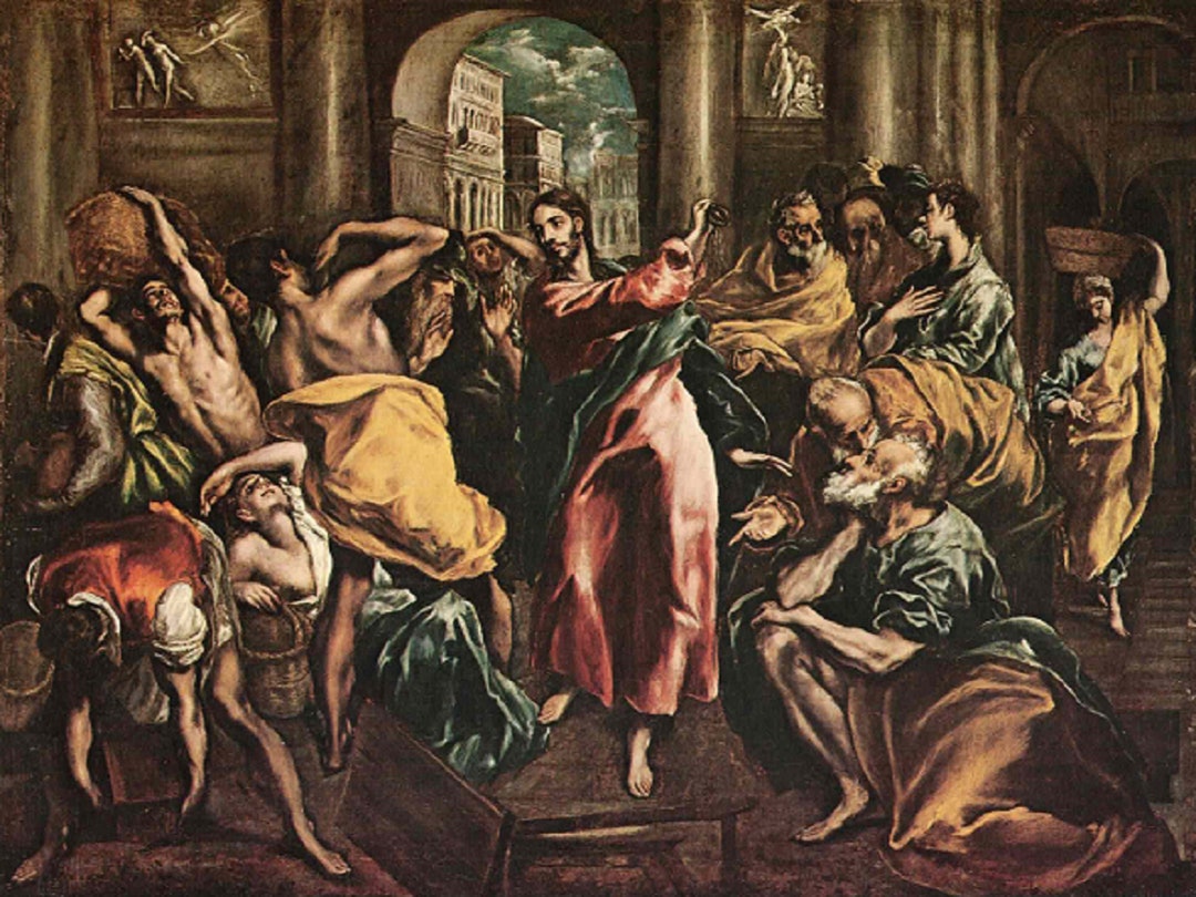El Greco: "purification of the Temple", Extremely Rare Original Vintage ...