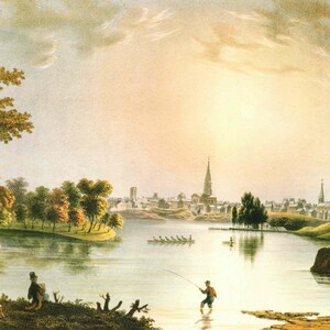 John Caspar Wild: "st. Louis From South of Chouteau Lake", Extremely ...