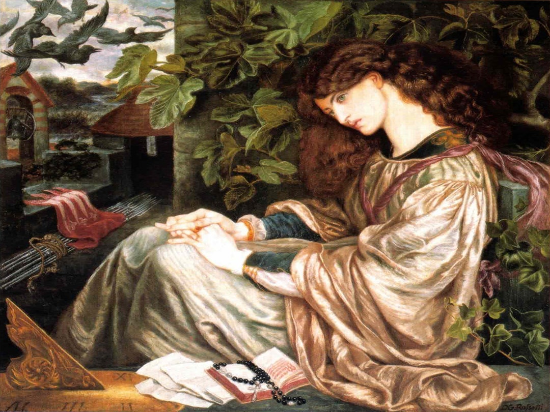 Dante Gabriel Rossetti: “reverence”, Extremely Rare Original Bookplate ...